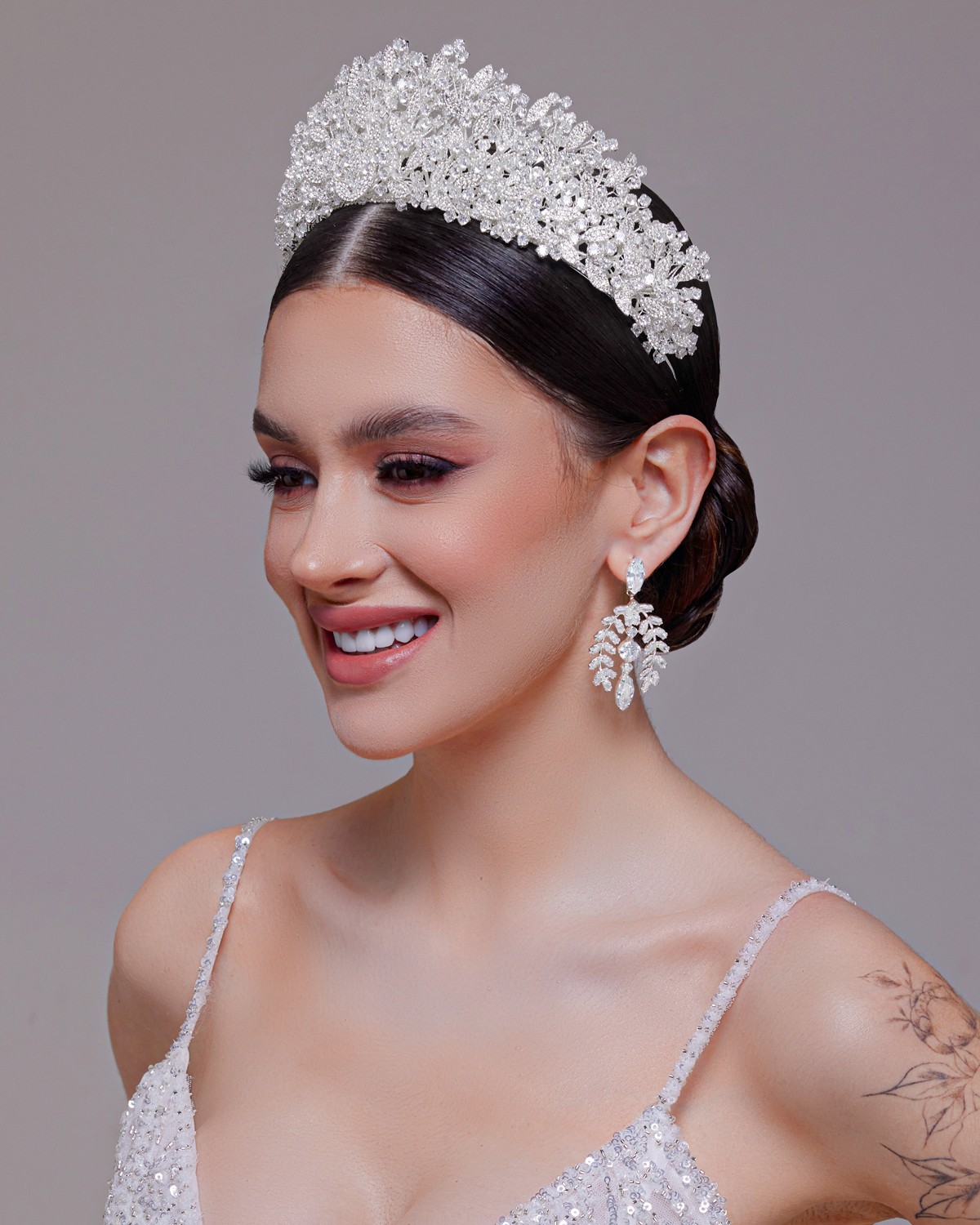 Rowena Zircon Stone Bridal Crown Buy Now.